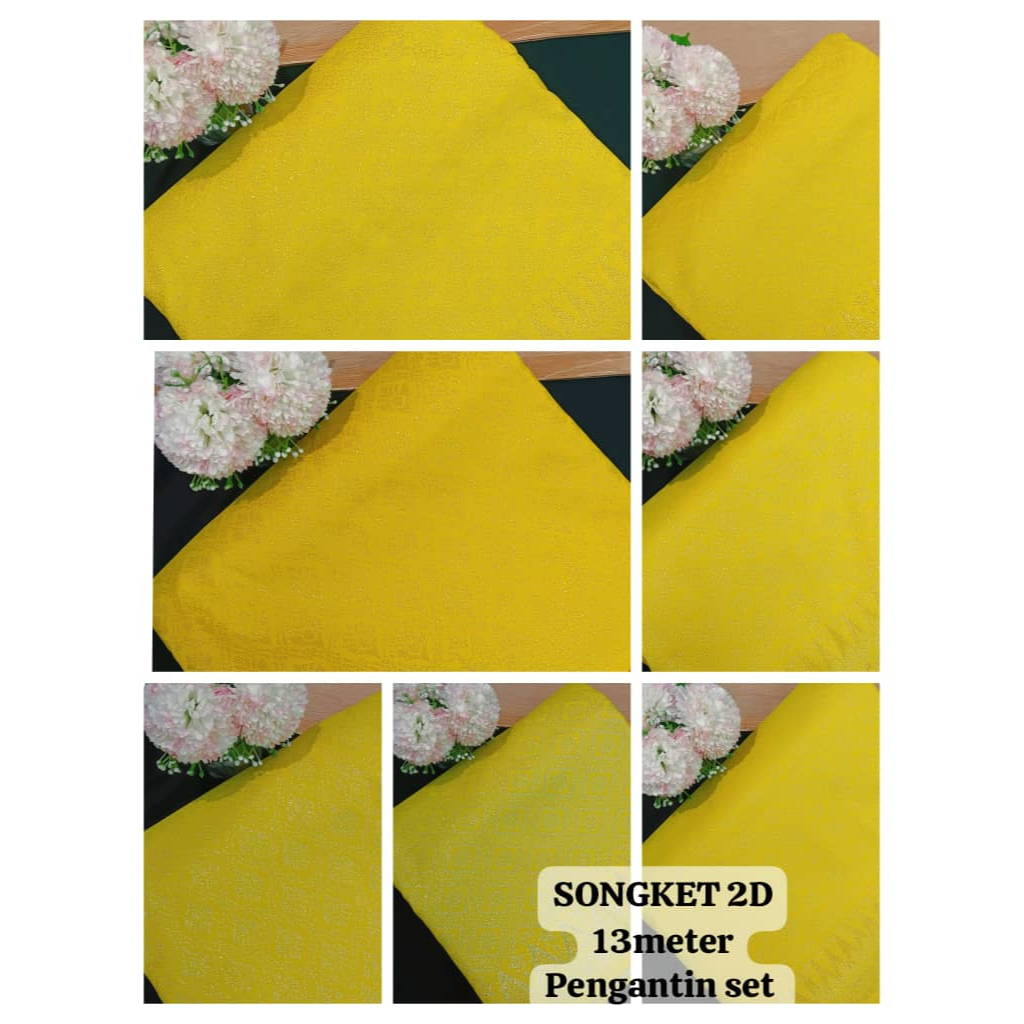 SONGKET 2D PENGANTIN KUNING RAJA (13METER) | Shopee Malaysia