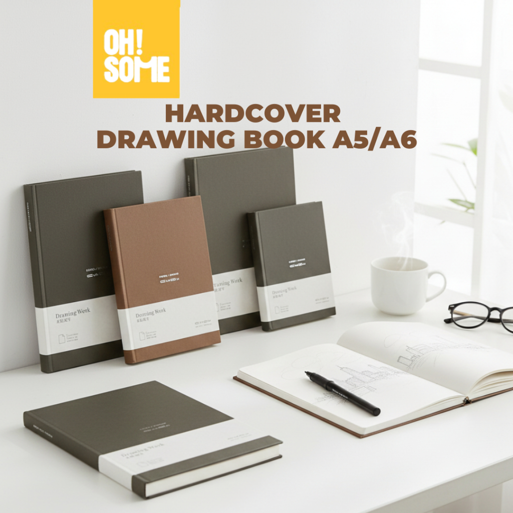 OHSOME - Hyacinth Premium Hardcover Drawing Book A5/A6/ Sketch Book ...