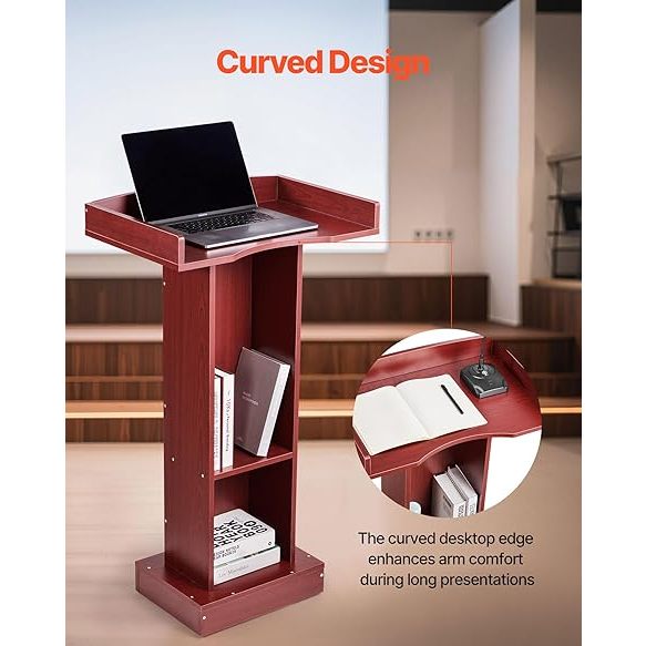 Wood Podium Movable Podium Reception Desk Podium Stage Lecture Hall ...