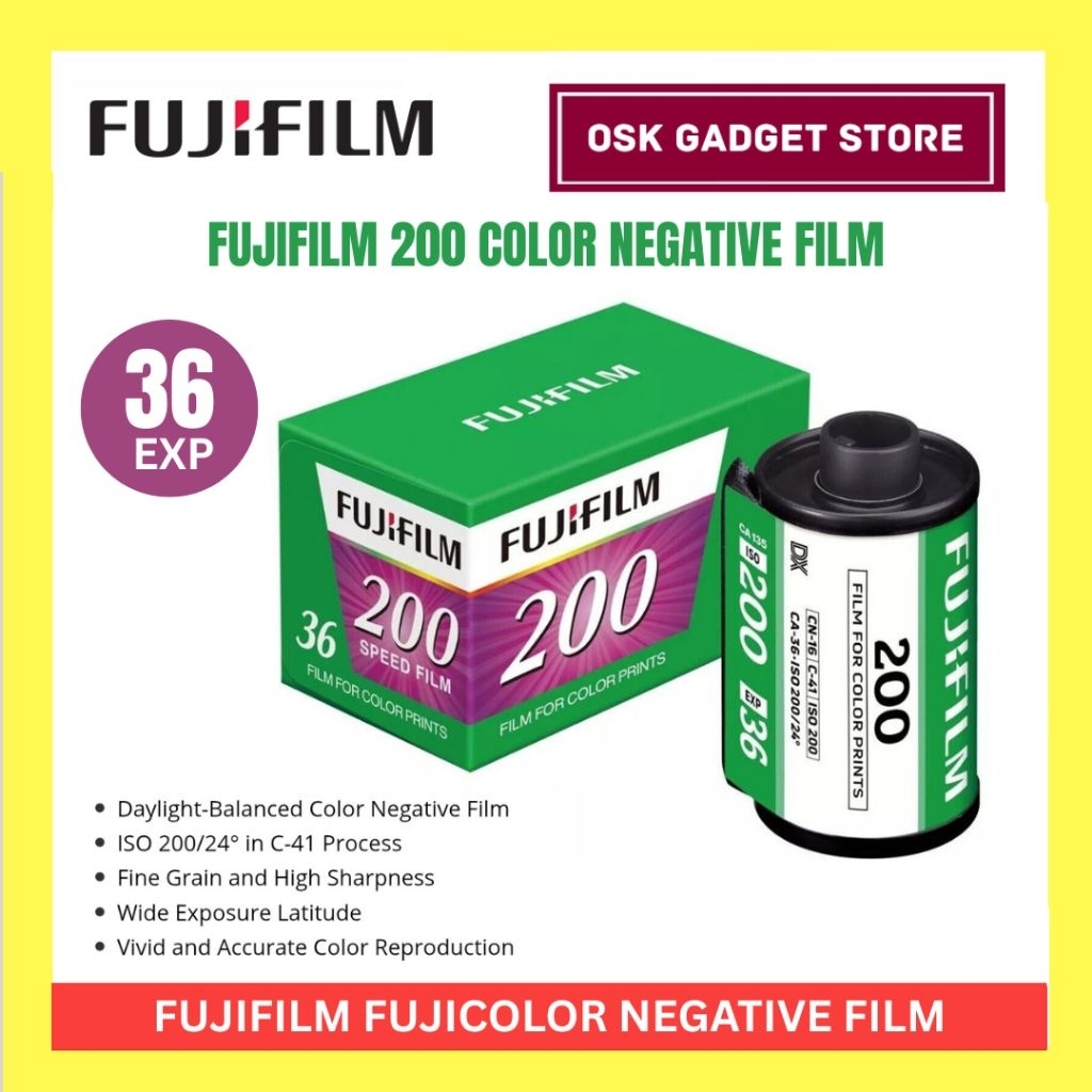 Fujifilm Fujicolor 200 Color Negative Film | 36 EXP | Original Fujifilm ...