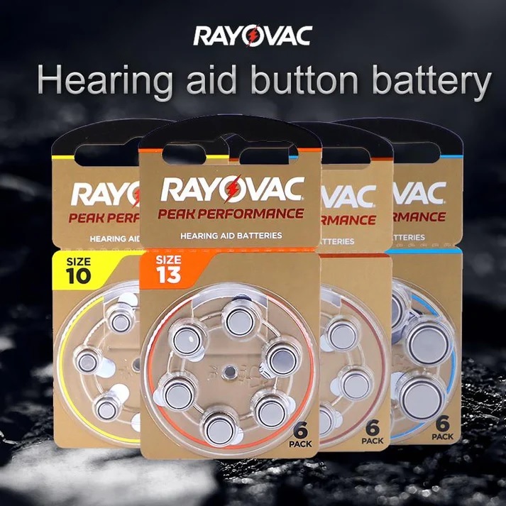 RAYOVAC PEAK Hearing Aid Batteries 1.45V Size 312 /10 / 13 / 675 PR41 ...