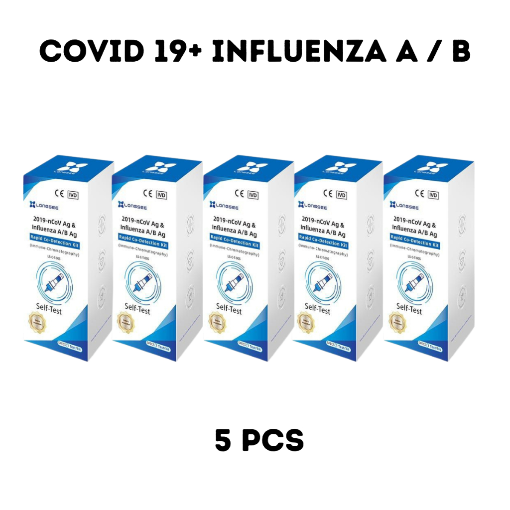 Longsee 3 in 1 Covid-19 & Influenza Kit AB 5'S | Shopee Malaysia