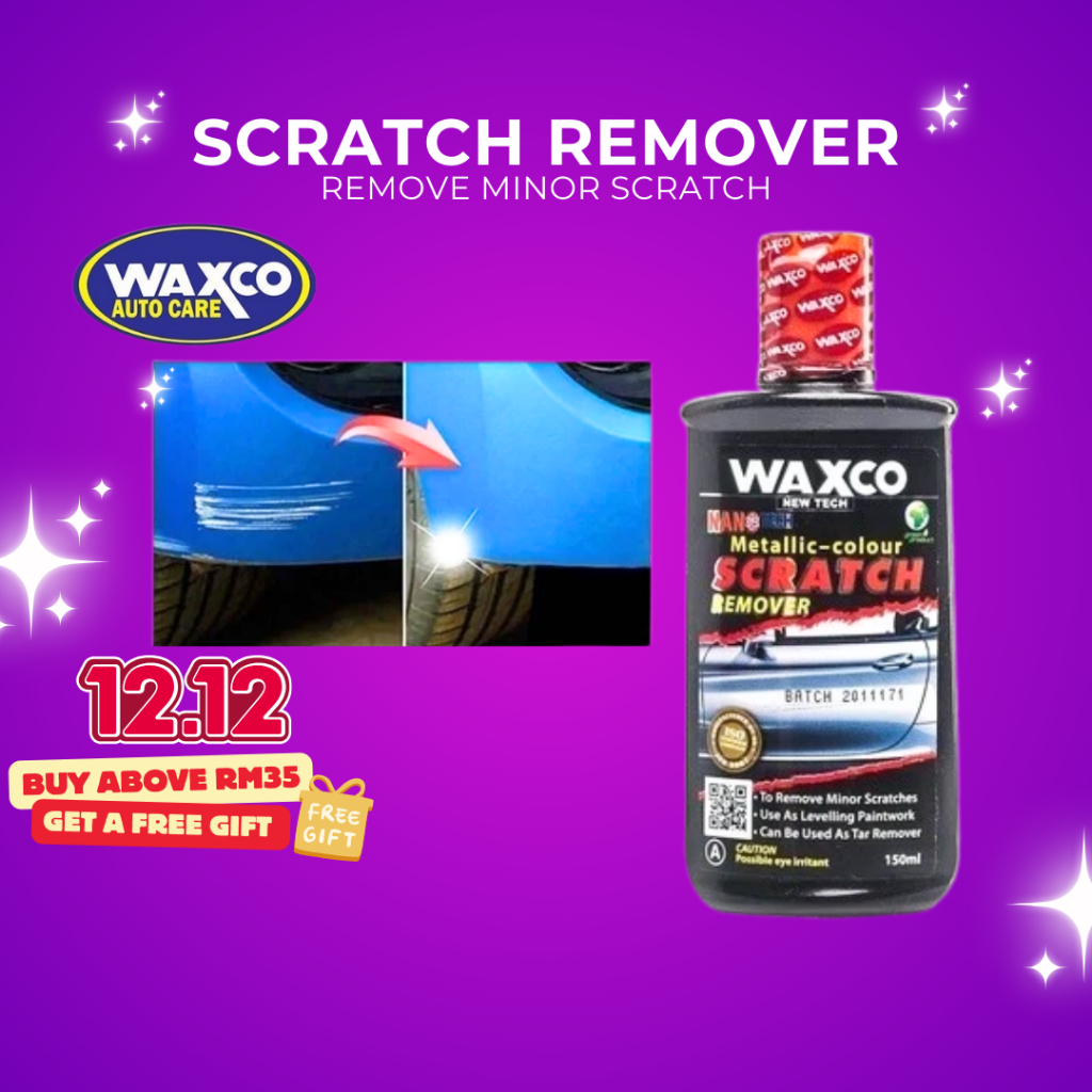 Waxco Metallic Scratch Remover 150ml Car Scratch Remover Kereta Calar ...