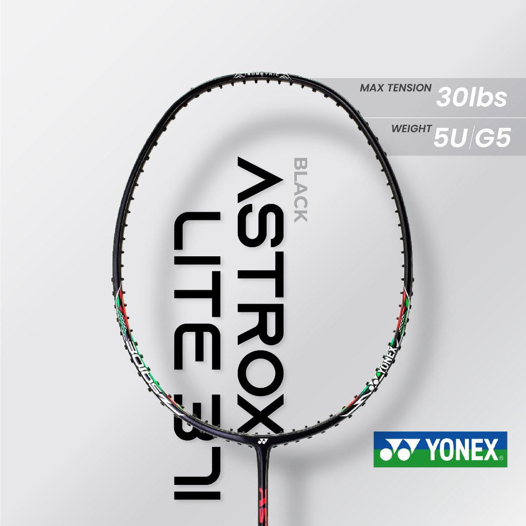 YONEX ASTROX LITE 37I BADMINTON RACQEUT: Black 5UG5 & YONEX ASTROX LITE ...