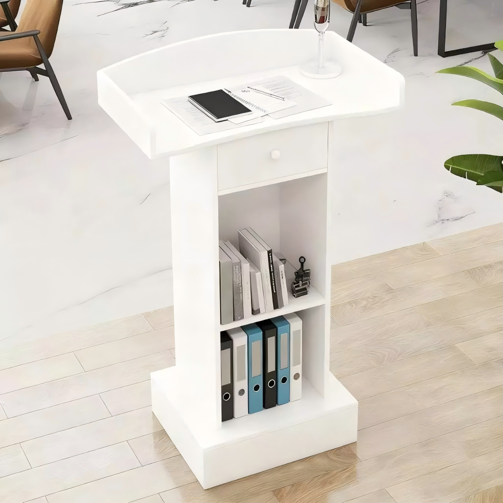 Podium church pulpit standing reception desk wooden lectern, speaking ...