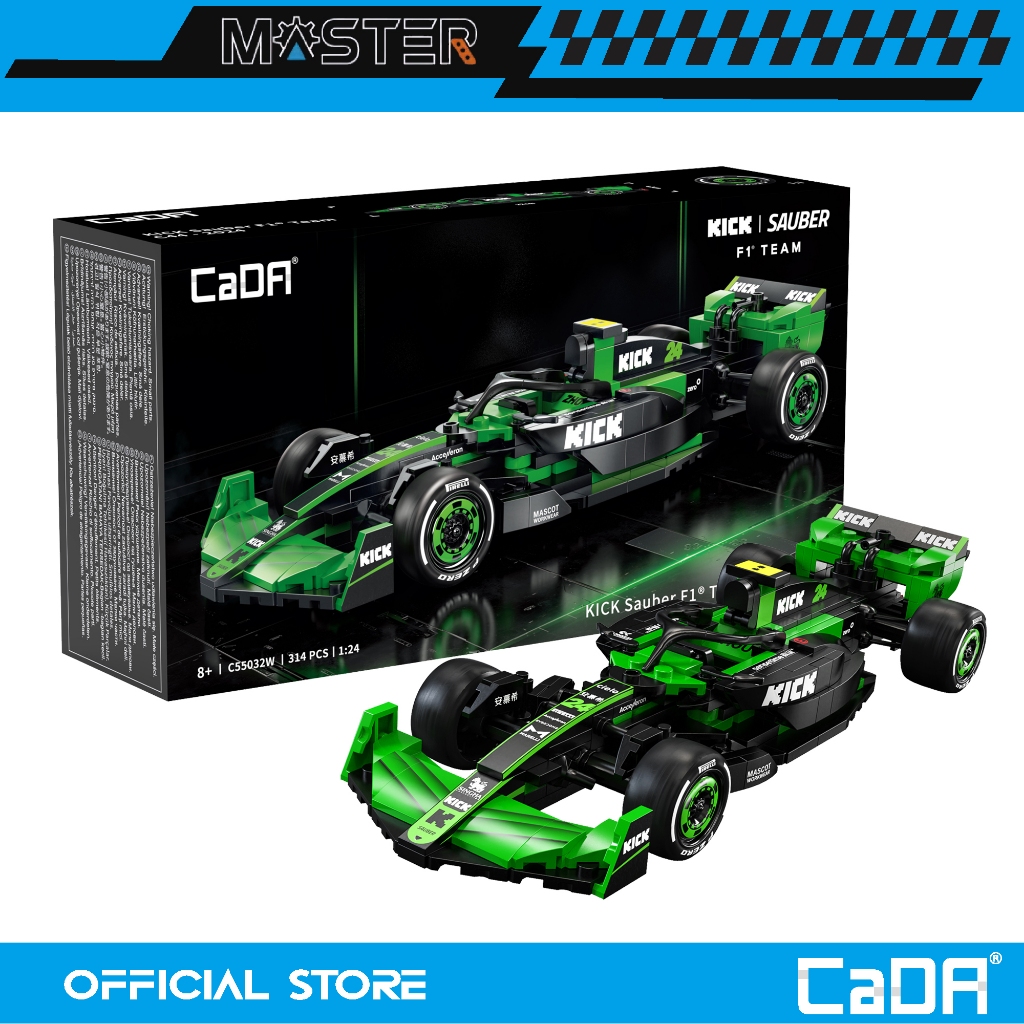 CaDA Kick Sauber F1 Team C44 Racing Car Brick DIY 1:24 Scale Vehicles ...