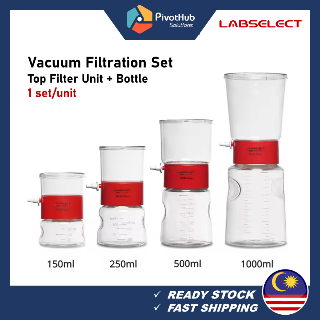 LABSELECT Sterile Vacuum Filtration Set 500mL / 1000mL PES 0.22um Top ...