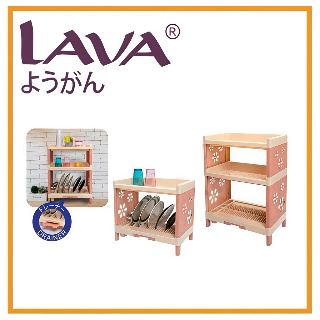 LAVA 3 Tier Multipurpose Dish Rack / Dish Draine / Dish Organizer ...