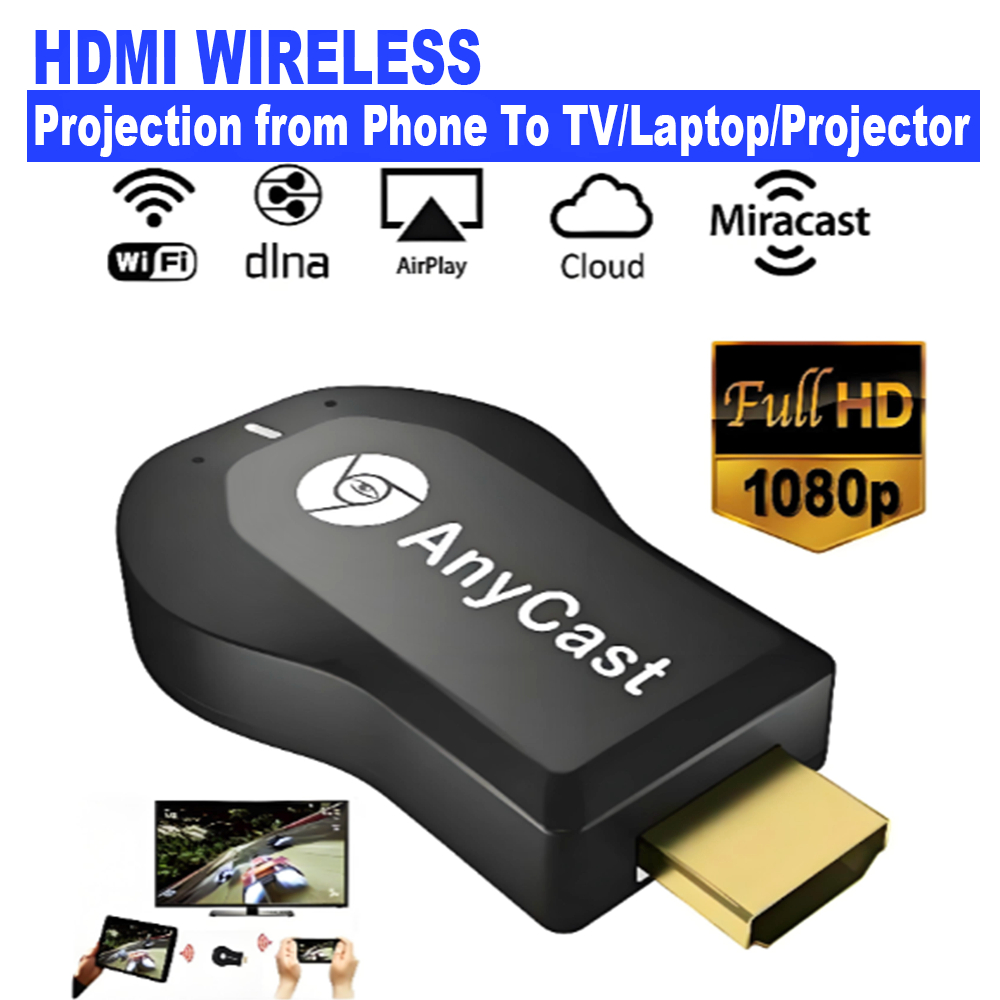 Wireless Display Dongle Anycast M9 Plus 1080P HDMI Miracast Airplay ...