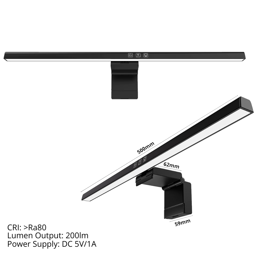 Monitor Light Bar v2, 50CM Screen Monitor Light Bar Eye Caring LED Lamp ...