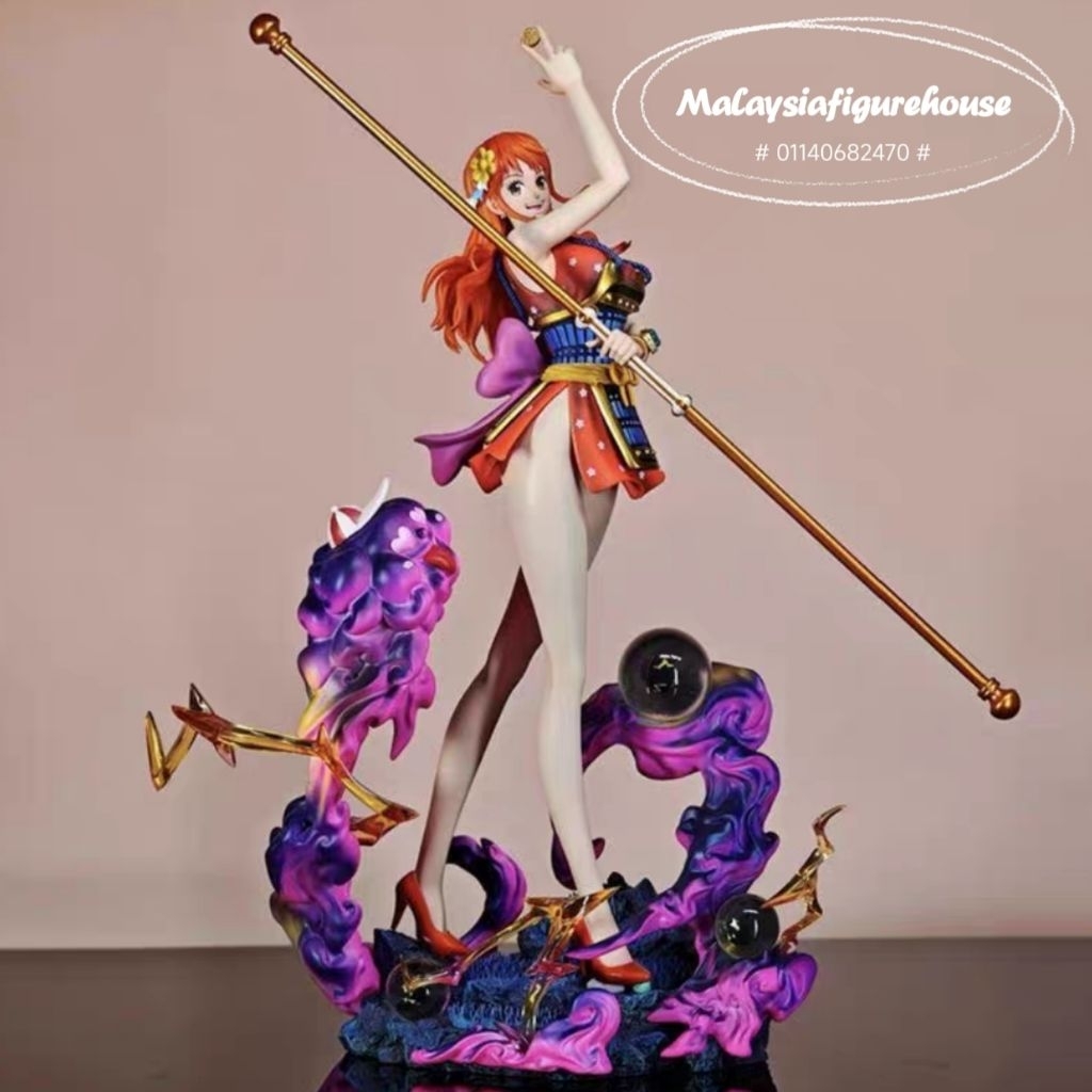 🔥READY STOCK🔥31CM ONE PIECE LX SAMURAI NAMI GHOST ISLAND GK COPY RESIN ...