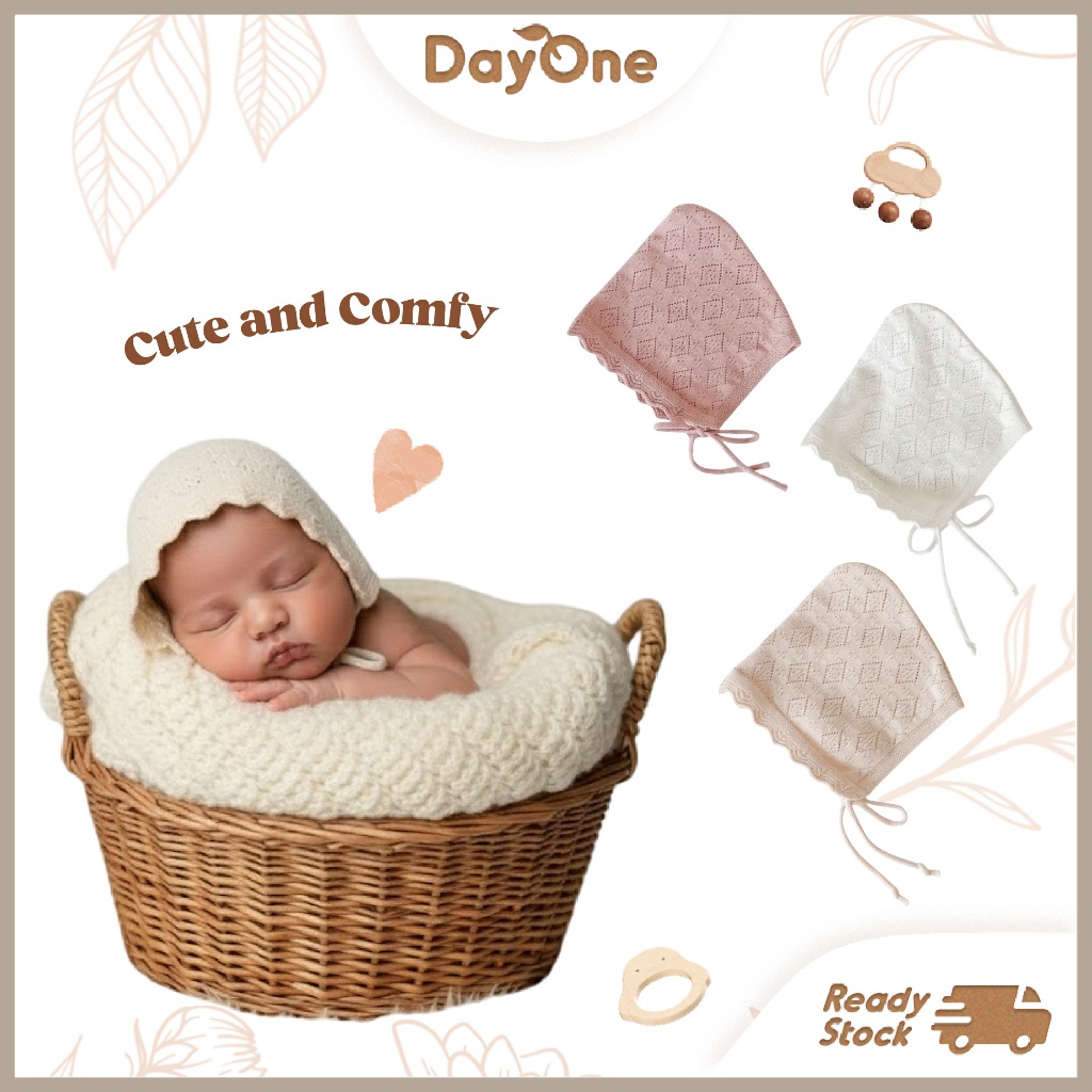 Day One 🍃 【0-1Y】 Baby Princess Lace Hat Cute Hat Topi Bayi Topi Bayi ...