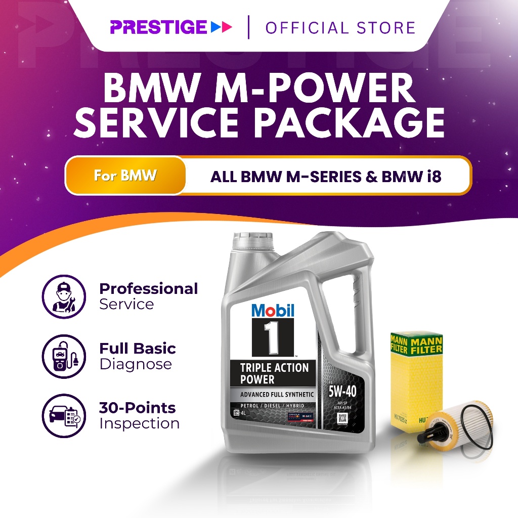 PRESTIGE BMW M-POWER Service Package - Fully-Synthetic Engine Oil (Up ...
