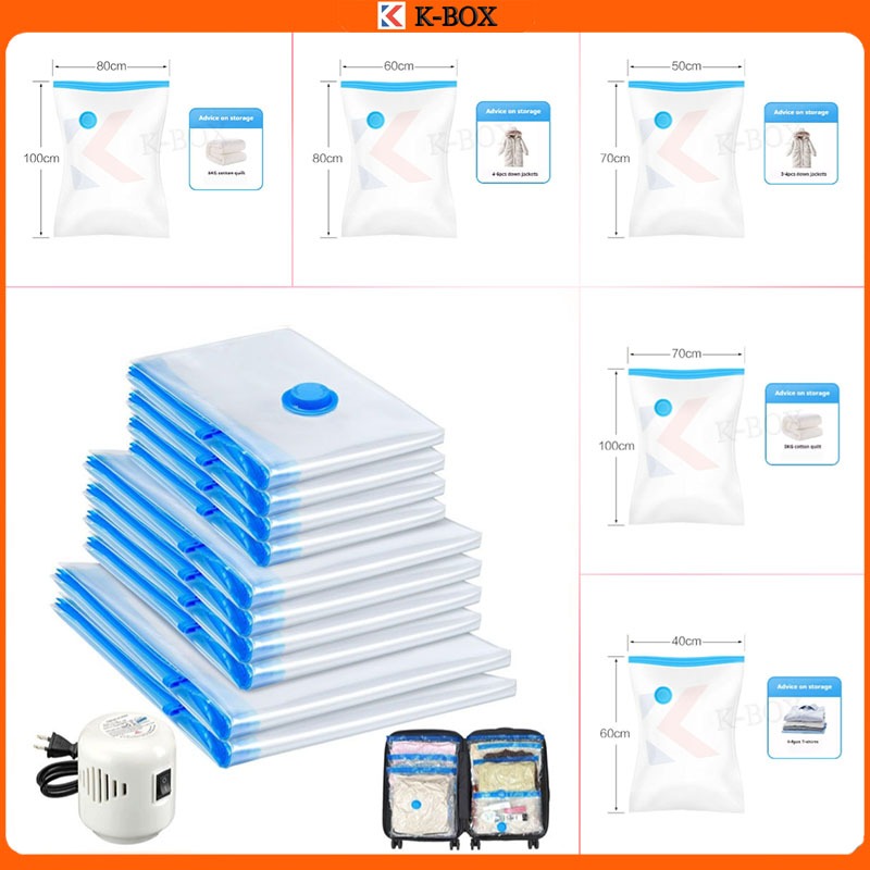 10pcs Vacuum Bag Clothes Organization Vacuum Storage Bag Vacuum Plastic ...