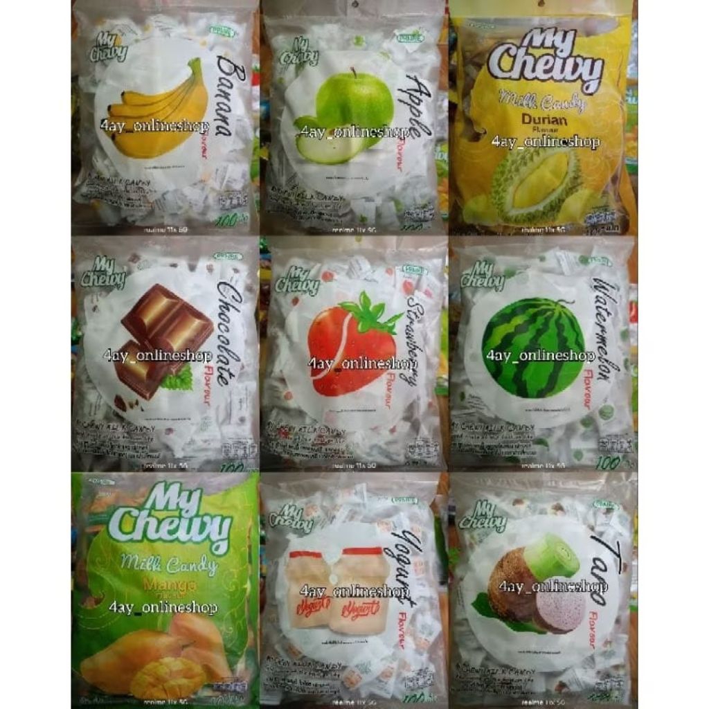 100pcs My Chewy Candy Viral Thai Candy Assorted Fruit | Shopee Malaysia