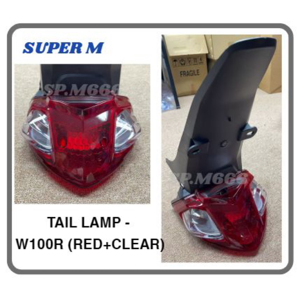HONDA WAVE 100 R W100R W 100R W100 R WAVE100R TAIL LAMP WITH MUDGUARD ...