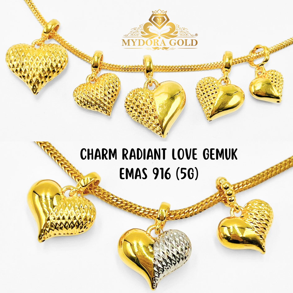 MYDORA Charm Radiant Love Gemuk (5G) l EMAS 916/22K | Shopee Malaysia