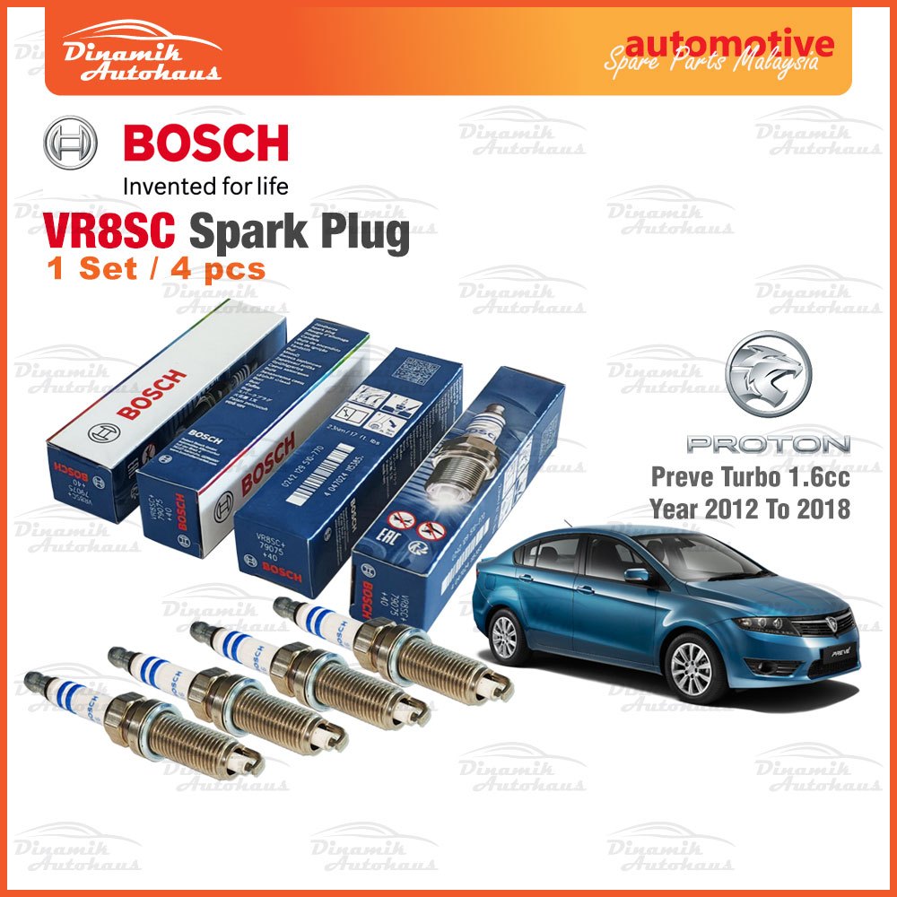 Proton Preve Turbo CFE Year 2012 To 2018 Car Engine Spark Plug Bosch ...
