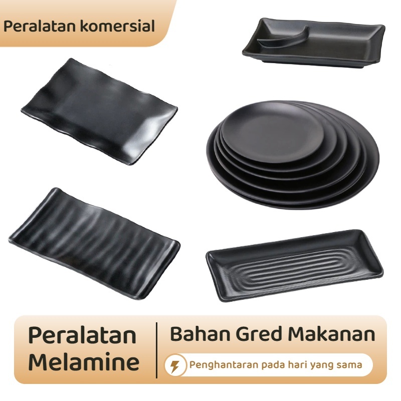 Plat bulat Plat persegi Peralatan melamine Plat 6 inci -10 inci Stok ...