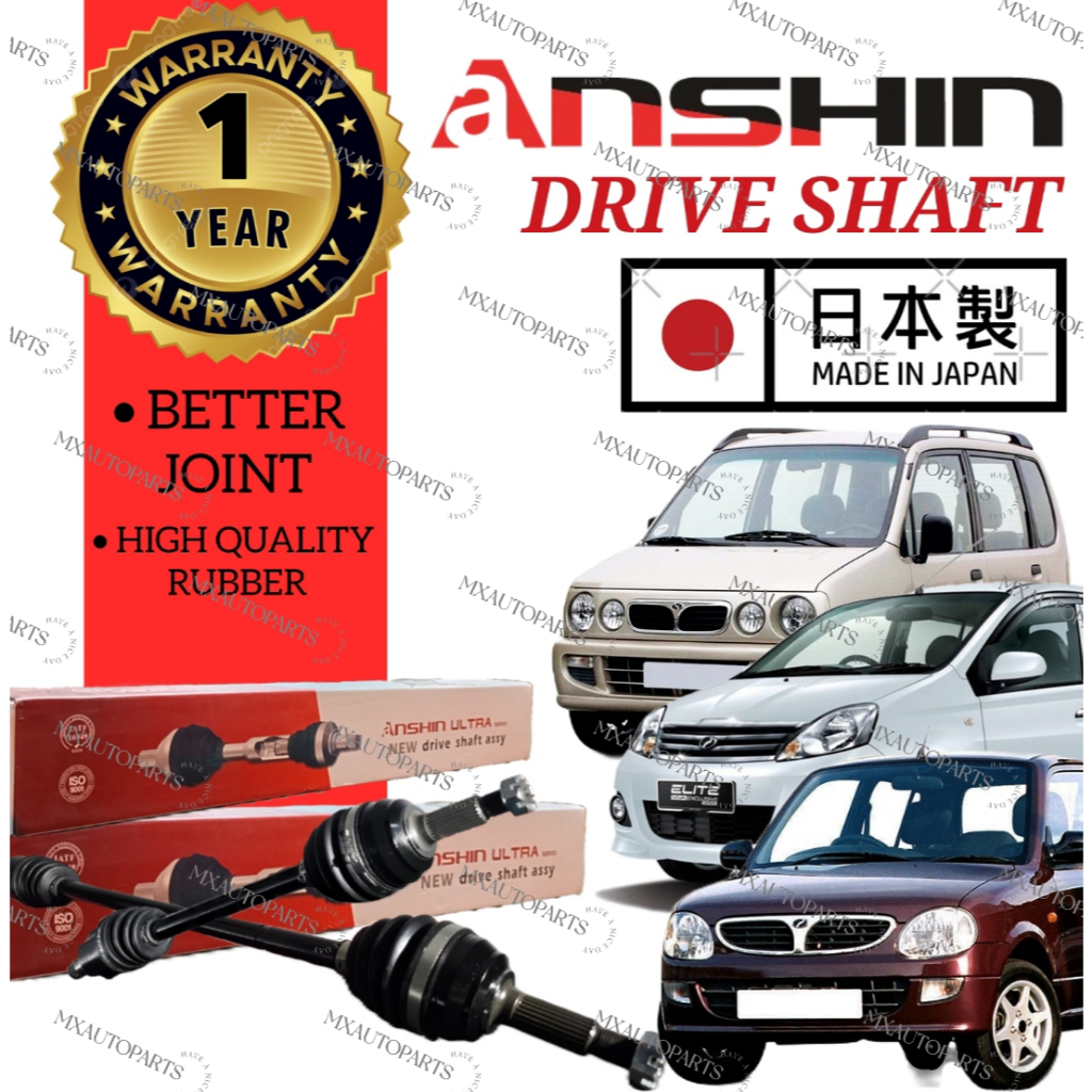 (1 YEAR WARRANTY) ANSHIN ULTRA JAPAN HEAVY DUTY DRIVE SHAFT PERODUA ...