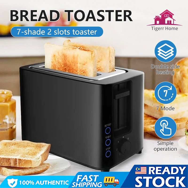 【COD】Toaster 750W 2 Slice Pop Up 7-Shades Bread Toaster breakfast ...