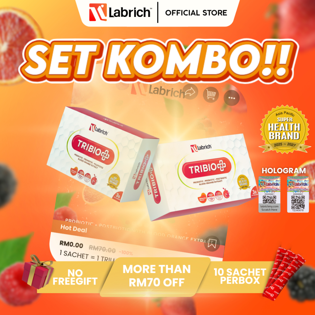 [PROBIOTIC] LABRICH TRIBIO SET KOMBO 2 KOTAK POSTBIOTIC + PREBIOTIC ...