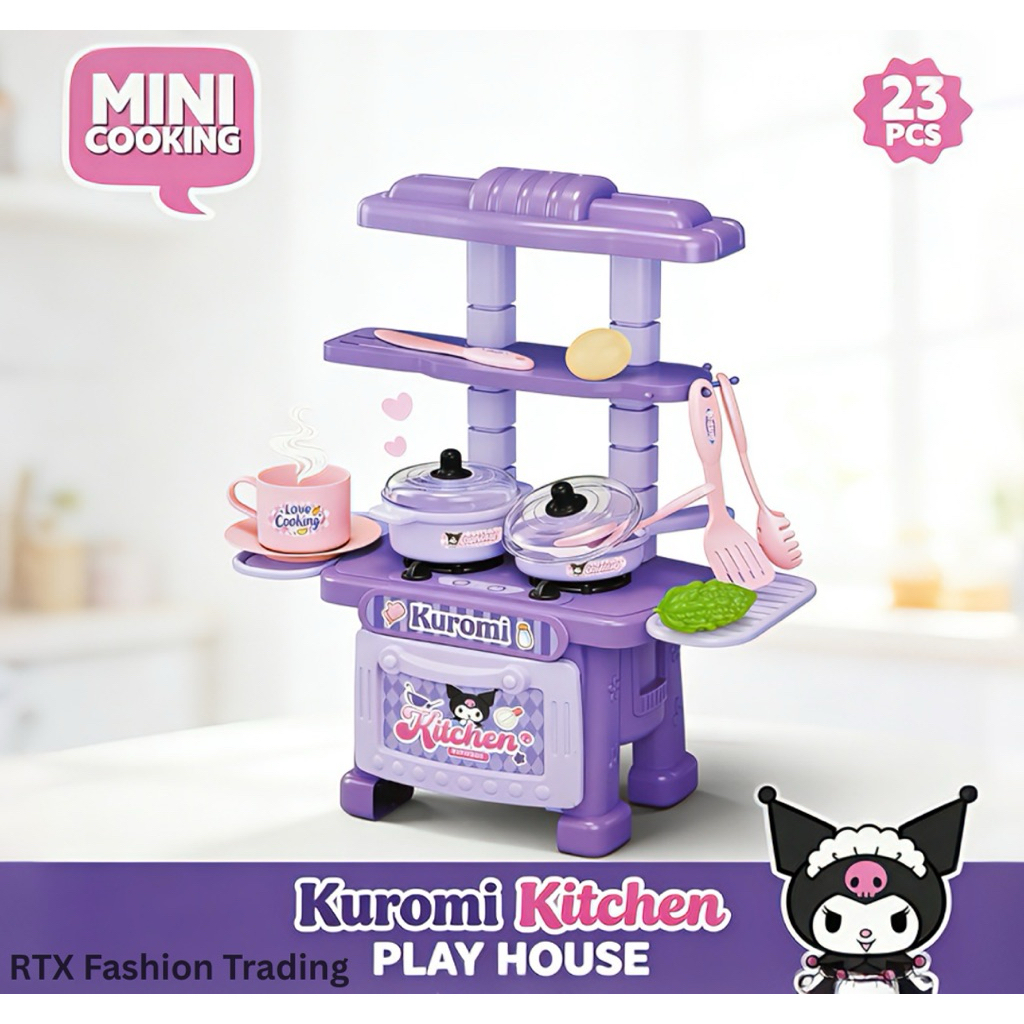 [Education Toy] Kuromi Mini Cooking Kitchen Playset | Kids Pretend Play ...