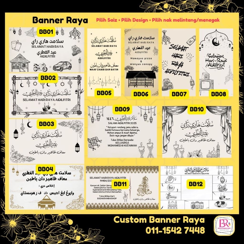 Bukan Kain Belacu Banner Meniaga Banner Raya Canvas Klasik Kahwin Jajan ...