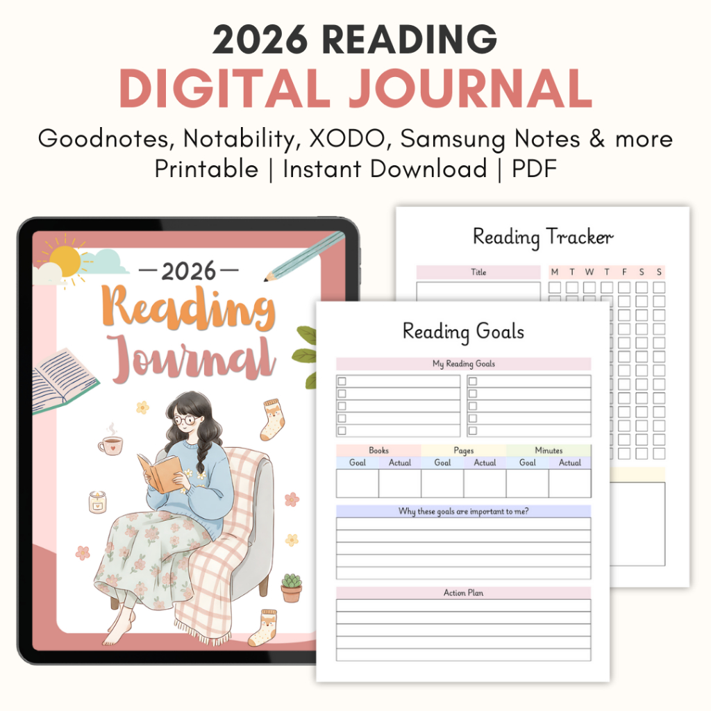 [DIGITAL PRODUCT] 2026 Reading Journal | Book Tracker, Reading ...