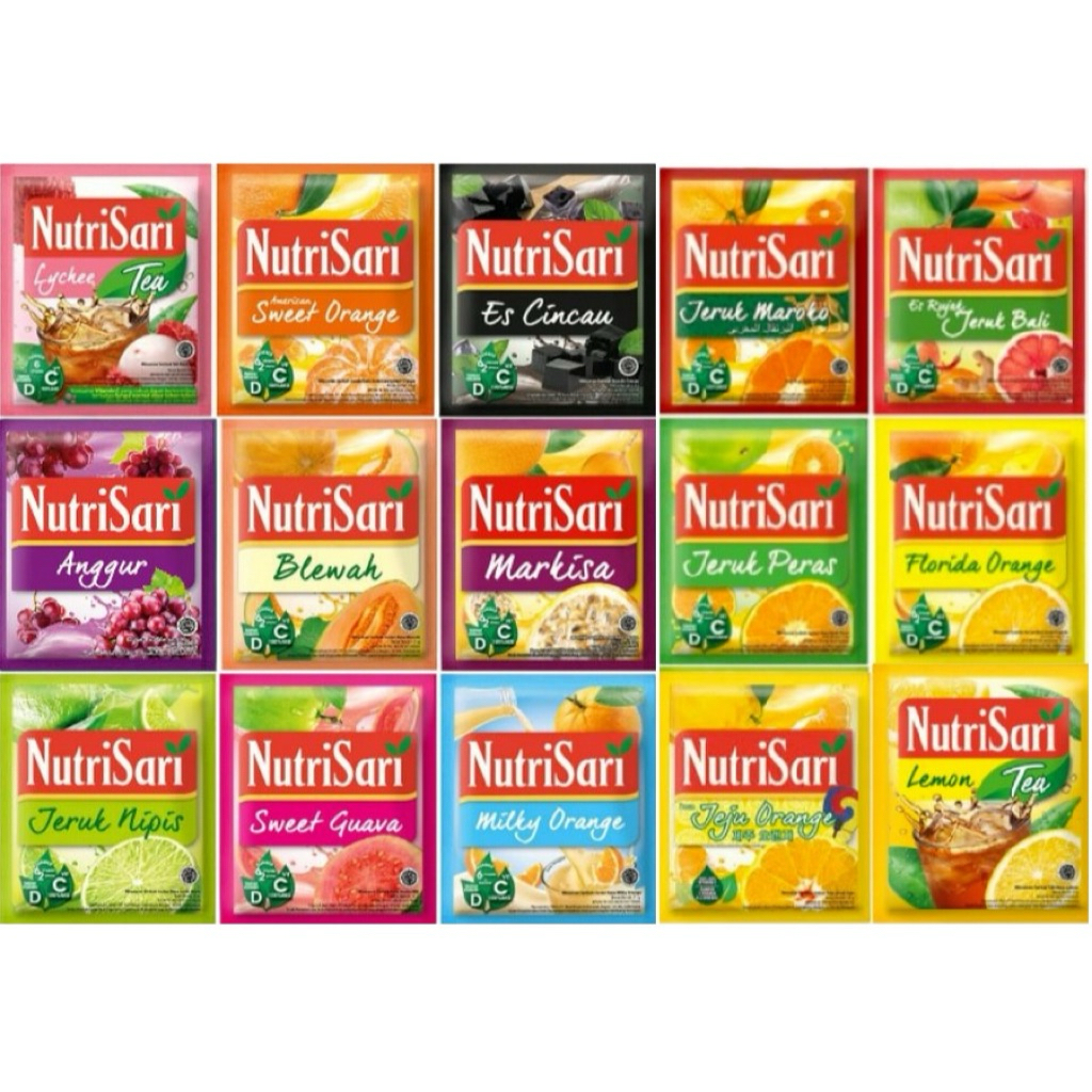 Nutrisari minuman serbuk perisa buah segar dan praktis ready all varian ...