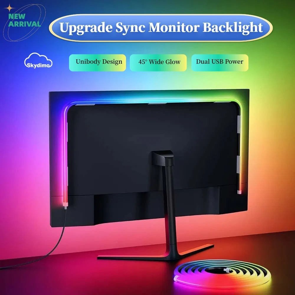 Skydimo RGBIC Monitor Backlight Strip PC Gaming Neon Sync Light Strip ...