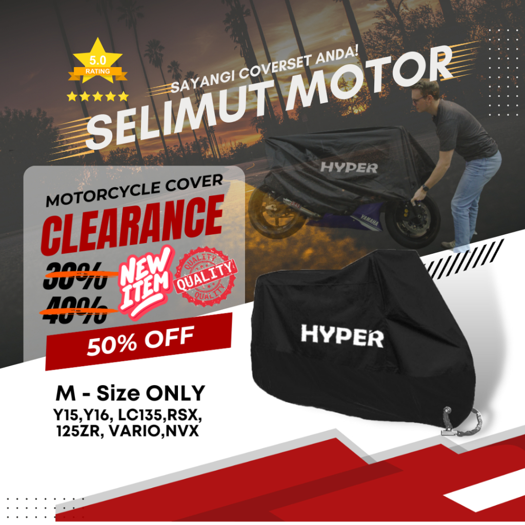 [CLEARANCE] MYRIDER Hyper Motorcycle Cover Motorcycle Waterproof ...