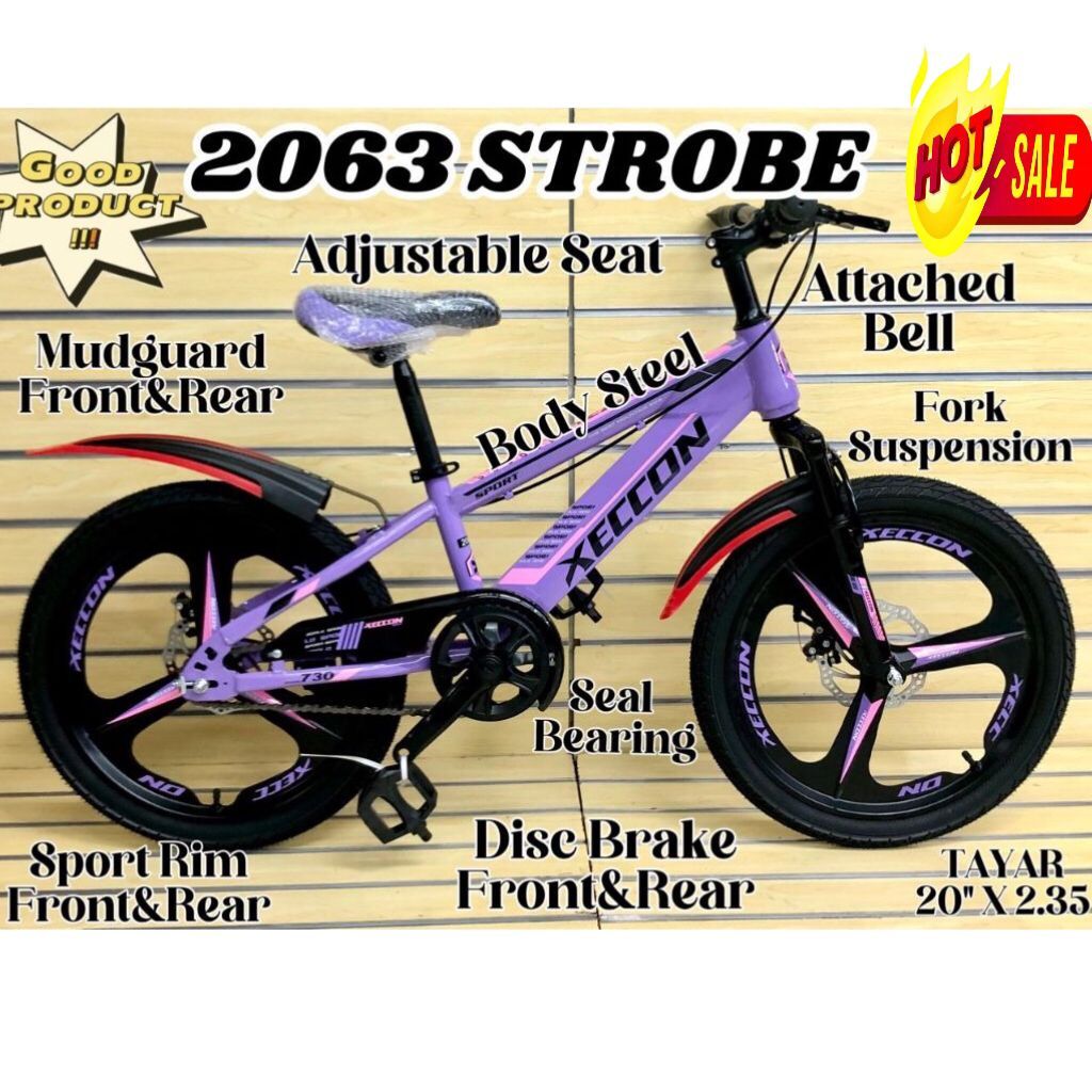 📦XECCON BASIKAL BUDAK 20inch/Basikal budak 7-10tahun/Basikal mtb disc ...