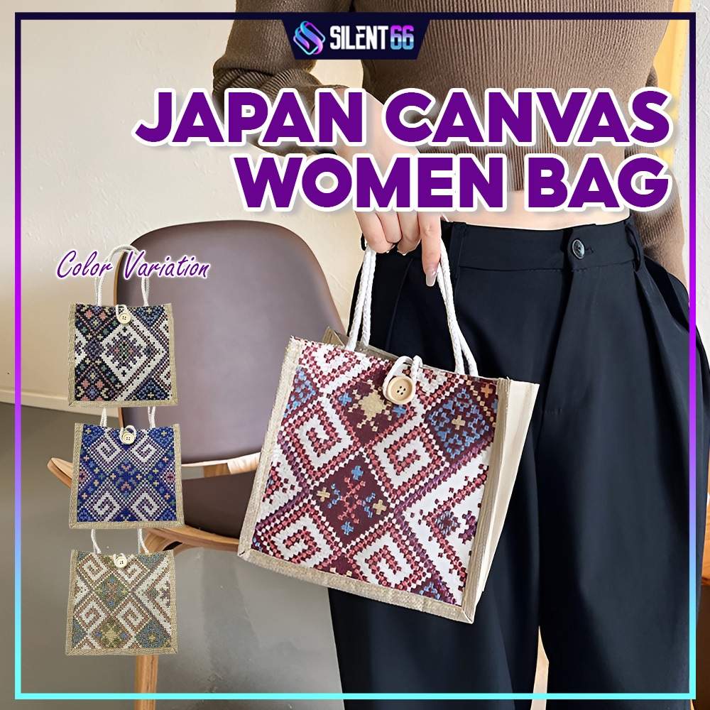 READY STOCK Japan Canvas Design Tote Bag Handbag Shoulder Beg Sling ...