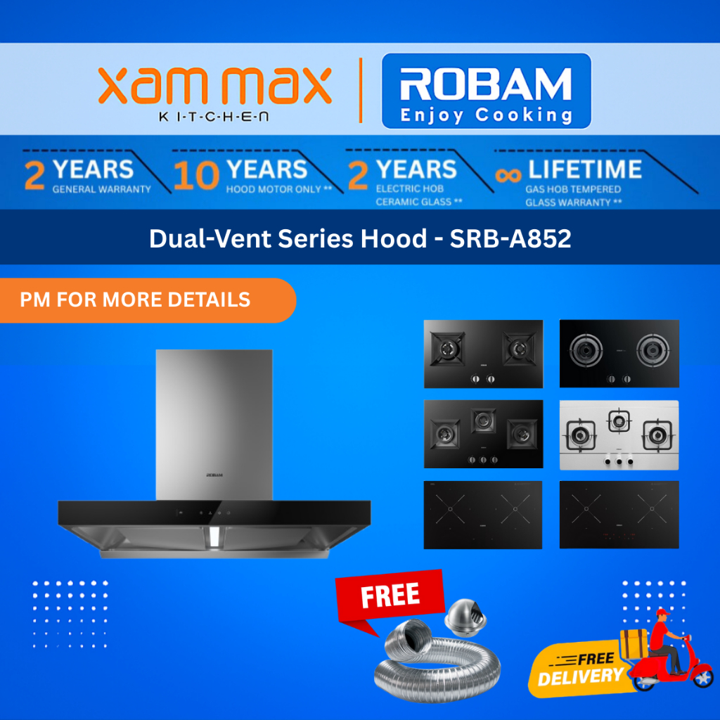 ROBAM A852 Kitchen Hood 90CM | Built-In Cooker Hood | Auto Clean ...