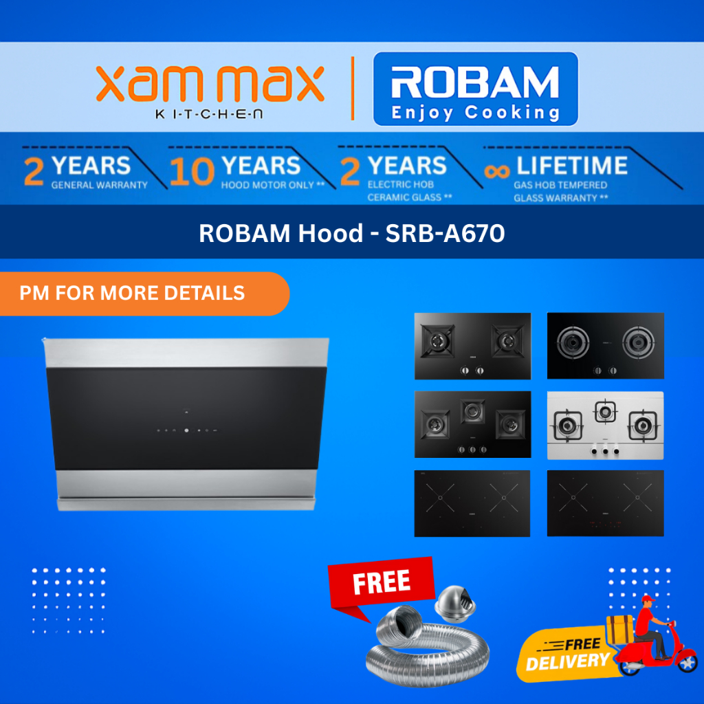 ROBAM A670 Kitchen Hood 90cm 2010m³/h Powerful Suction Chimney Cooker ...