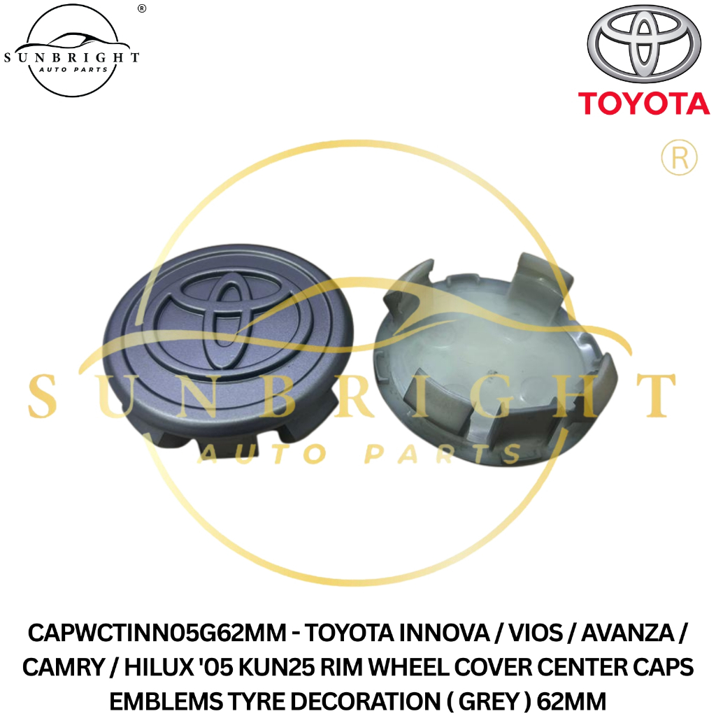 TOYOTA INNOVA / VIOS / AVANZA / CAMRY / HILUX '05 KUN25 RIM WHEEL COVER ...