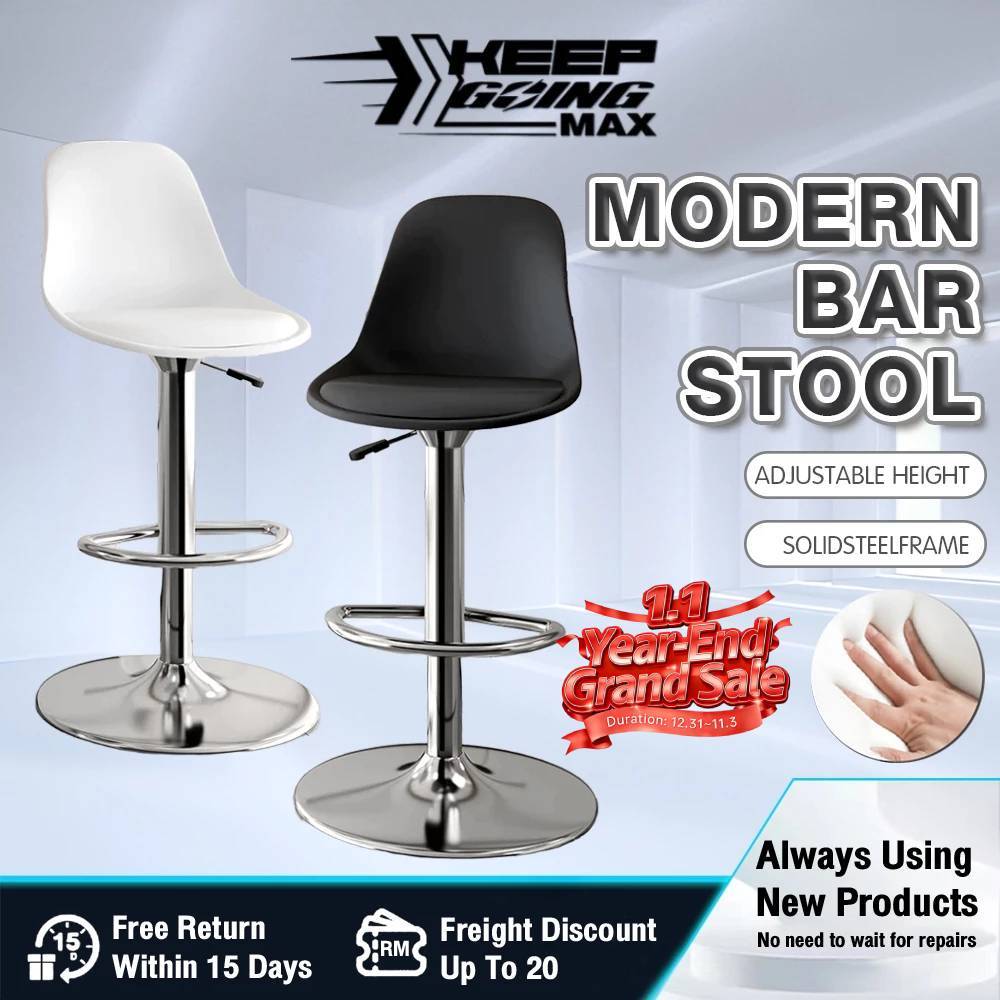 【Ready stock】 Lifting Bar Chair Modern Backrest Bar Chair Cash Register ...