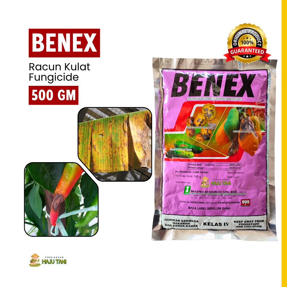 Benex 500 Gram Racun Kulat Fungicide Racun Kulat Padi Racun Daun Pisang ...