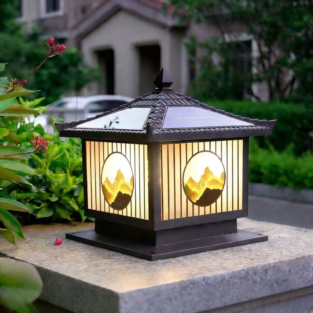 solar light outdoor waterproof Solar Post Light LED Solar Garden post ...