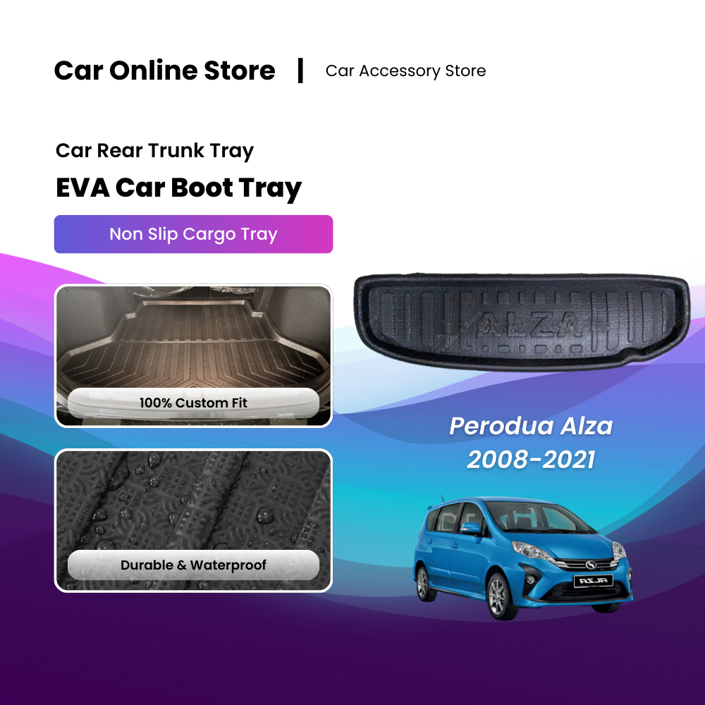 PERODUA ALZA 2008-2021 EVA Luggage Boot Cargo Trunk Tray Protect Dirt ...