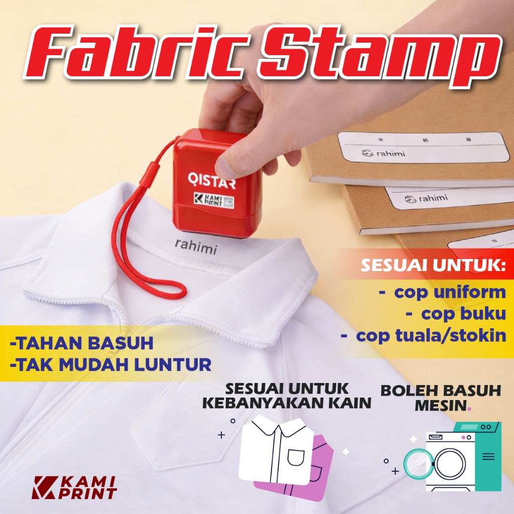 FABRIC STAMP / COP BAJU / COP KAIN - SELF INK | Shopee Malaysia