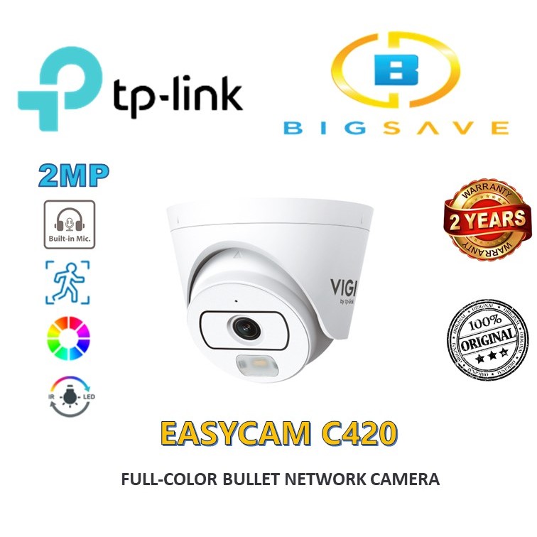 TP-LINK EASYCAM C420 FULL-COLOR BULLET NETWORK CAMERA | Shopee Malaysia