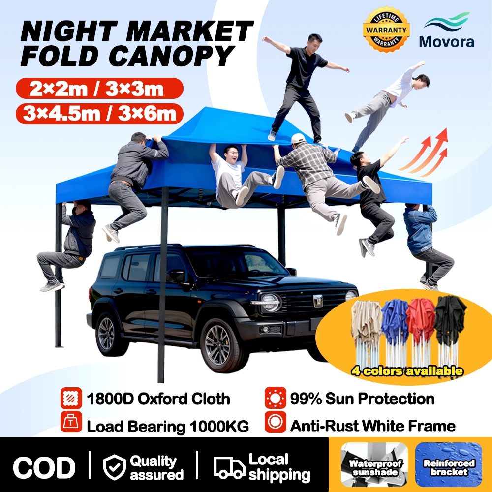10x10/10x15Ft Night Market Canopy（Full Set） Folding Canopy Double Layer ...