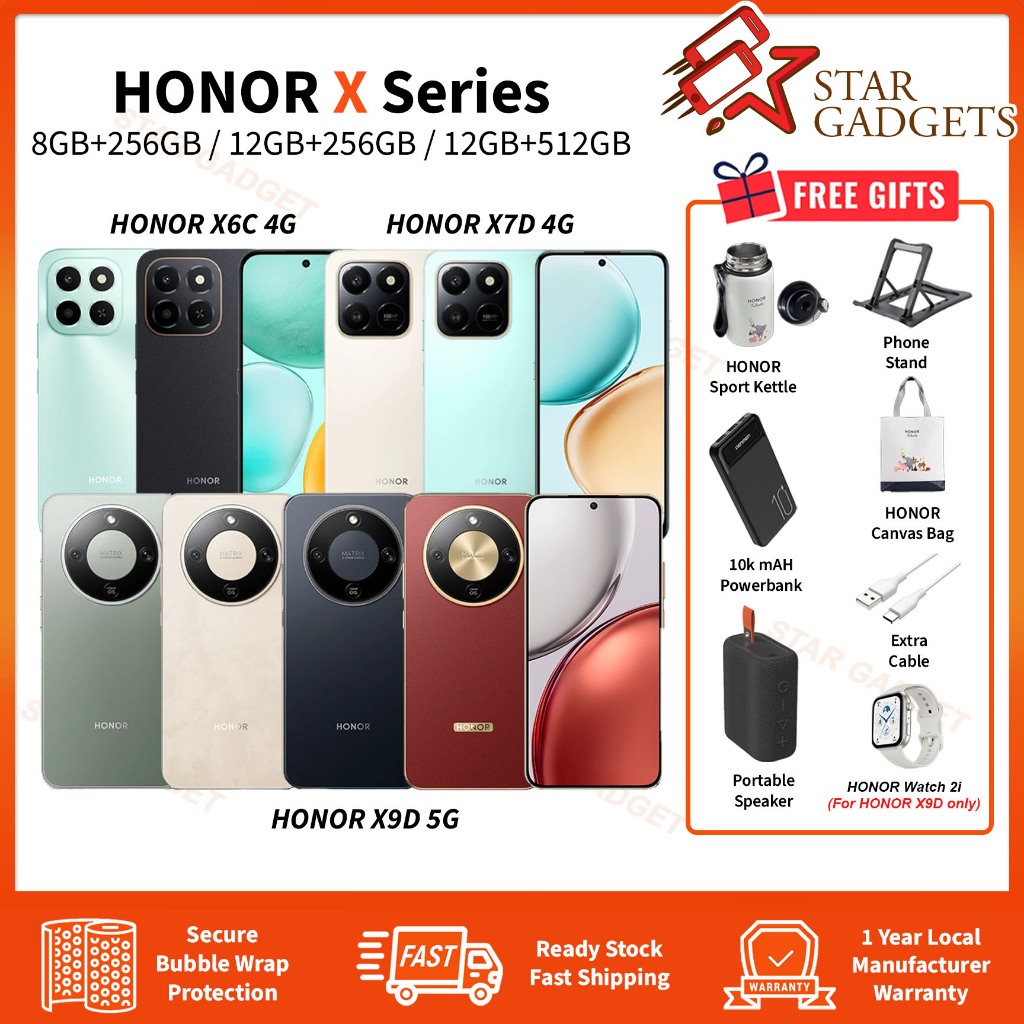 Honor X6C / HONOR X7D 4G / HONOR X9D | Original Malaysia New Set ...