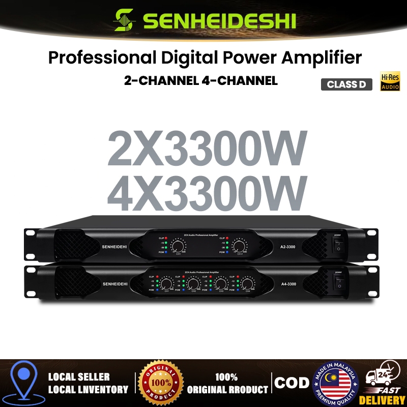 Digital Power Amplifier (3300watts x2/4) Channel Power Amplifier Class ...