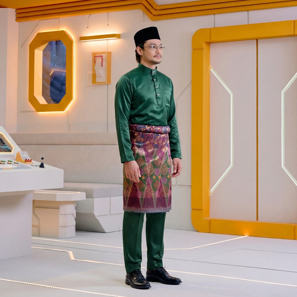 Baju Melayu Bulan Bintang - Tailored Fit - Tema Hijau [NEW 2026 ...