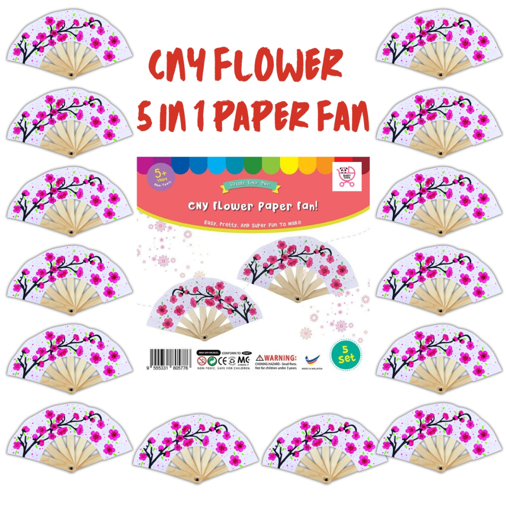 Spring Flower CNY Paper Fan DIY Kit 5 in 1 | Chinese New Year Kids ...