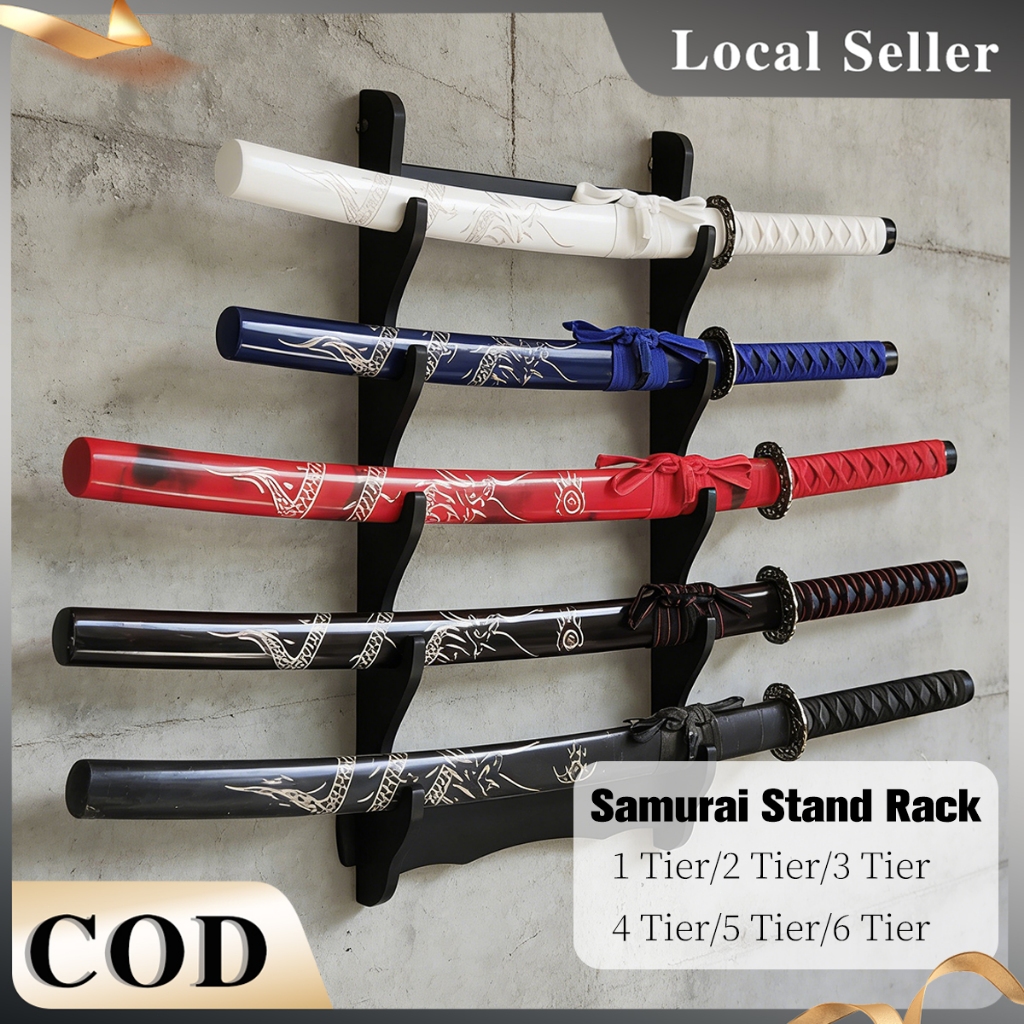 Mounted Samurai Stand Display Rack Mdf Black Wall Mount Samurai ...