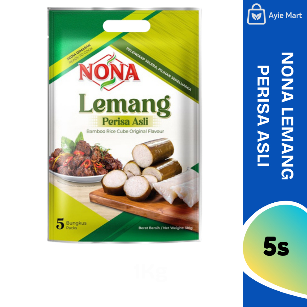 NONA Lemang Perisa Asli | Bamboo Rice Cube Original 310g (5bungkus ...
